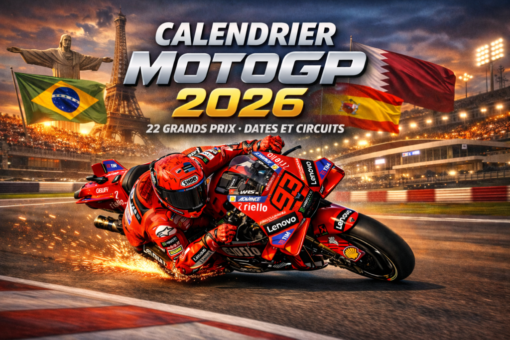 Calendrier MotoGP 2026 : dates et circuits des 22 GP